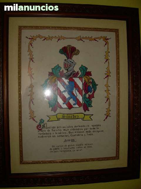 MIL ANUNCIOS.COM - SÁNCHEZ: escudo herÁldico